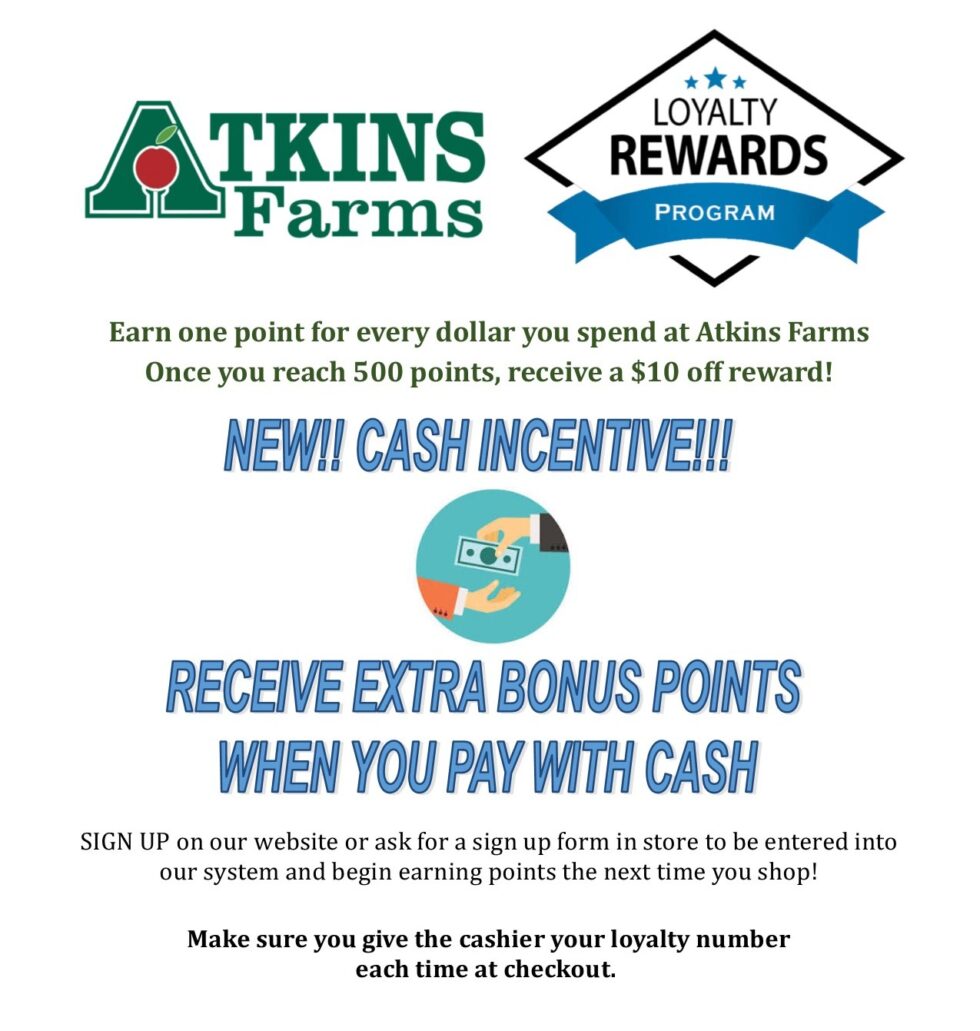 Loyalty Rewards | Atkins Farms